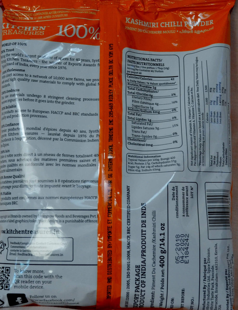 Kashmiri Chilli Powder - piriyan mulaku podi – grocerybasket.ca